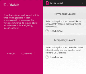 T-Mobile Device Unlock App Unlocking Instructions